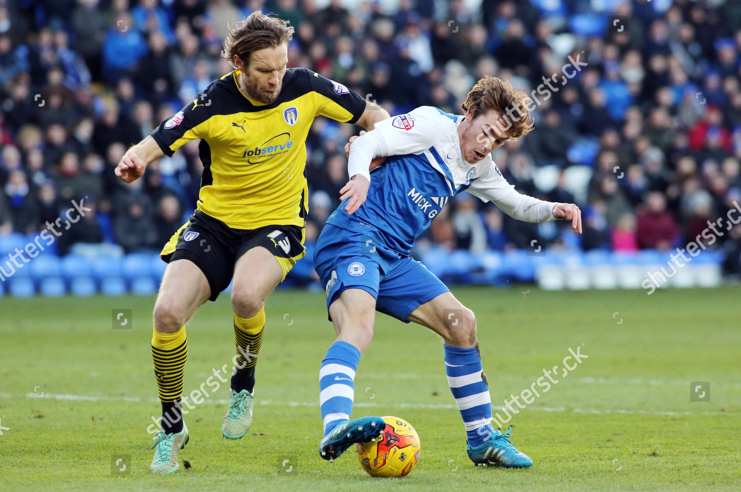 Peterborough Uniteds Luke James Holds Off Editorial Stock Photo - Stock ...