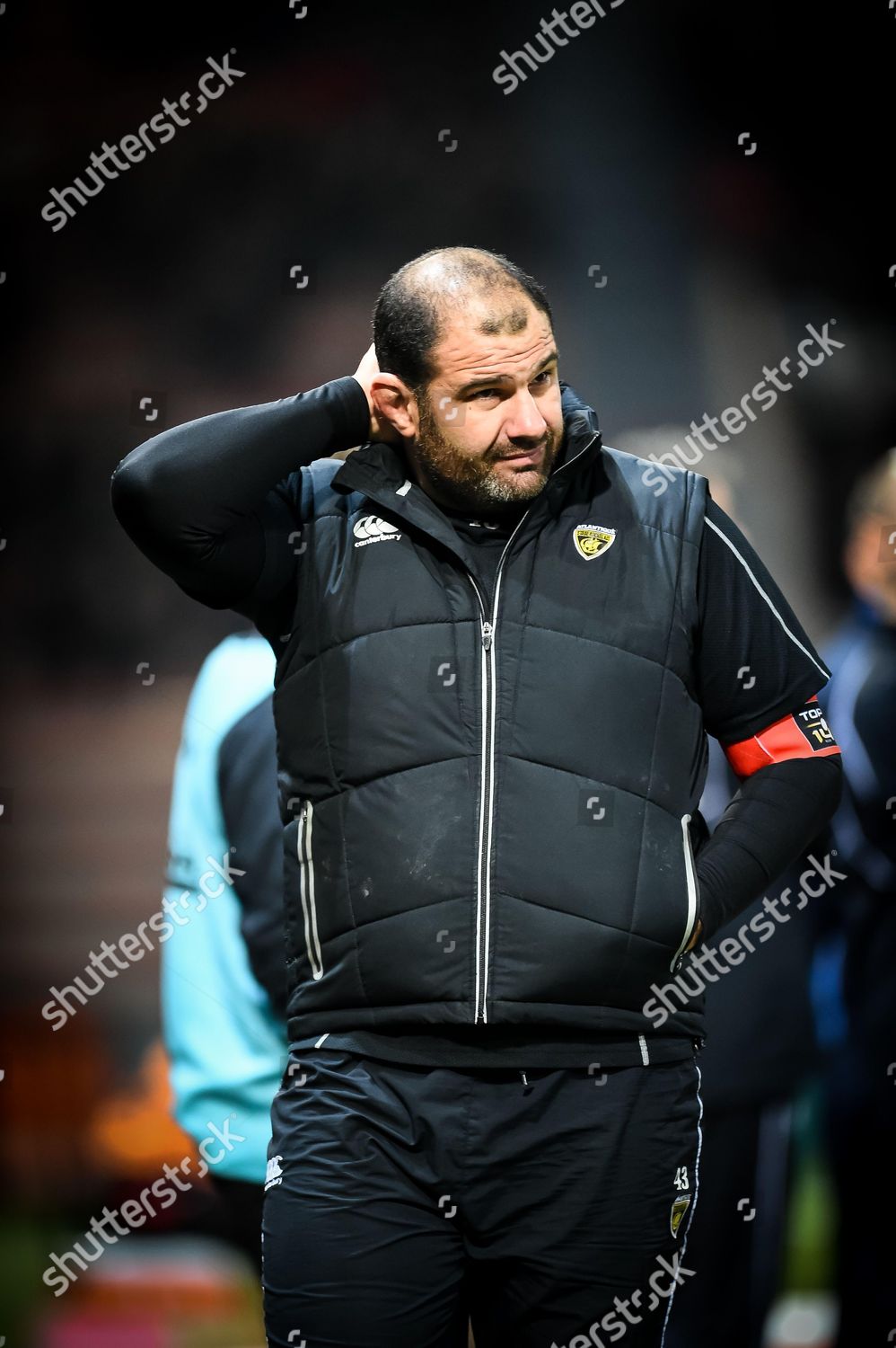 La Rochelles Trainer Patrice Collazo Reacts Editorial Stock Photo ...