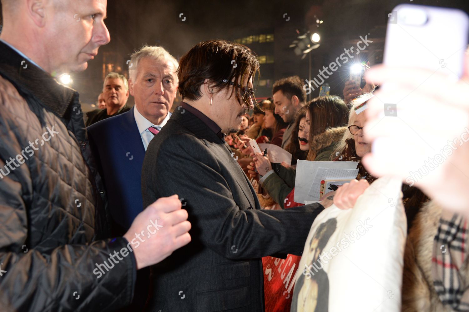 Johnny Depp Signing Fans Face Bodyguard Editorial Stock Photo - Stock ...