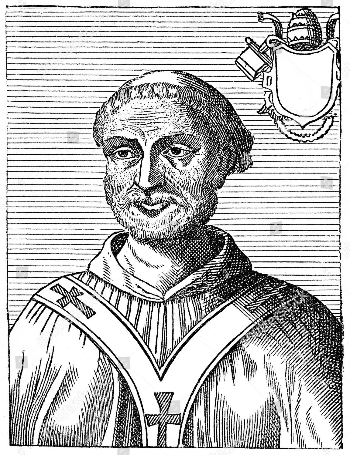 Pope Anastasius Historical Illustration Editorial Stock Photo - Stock ...