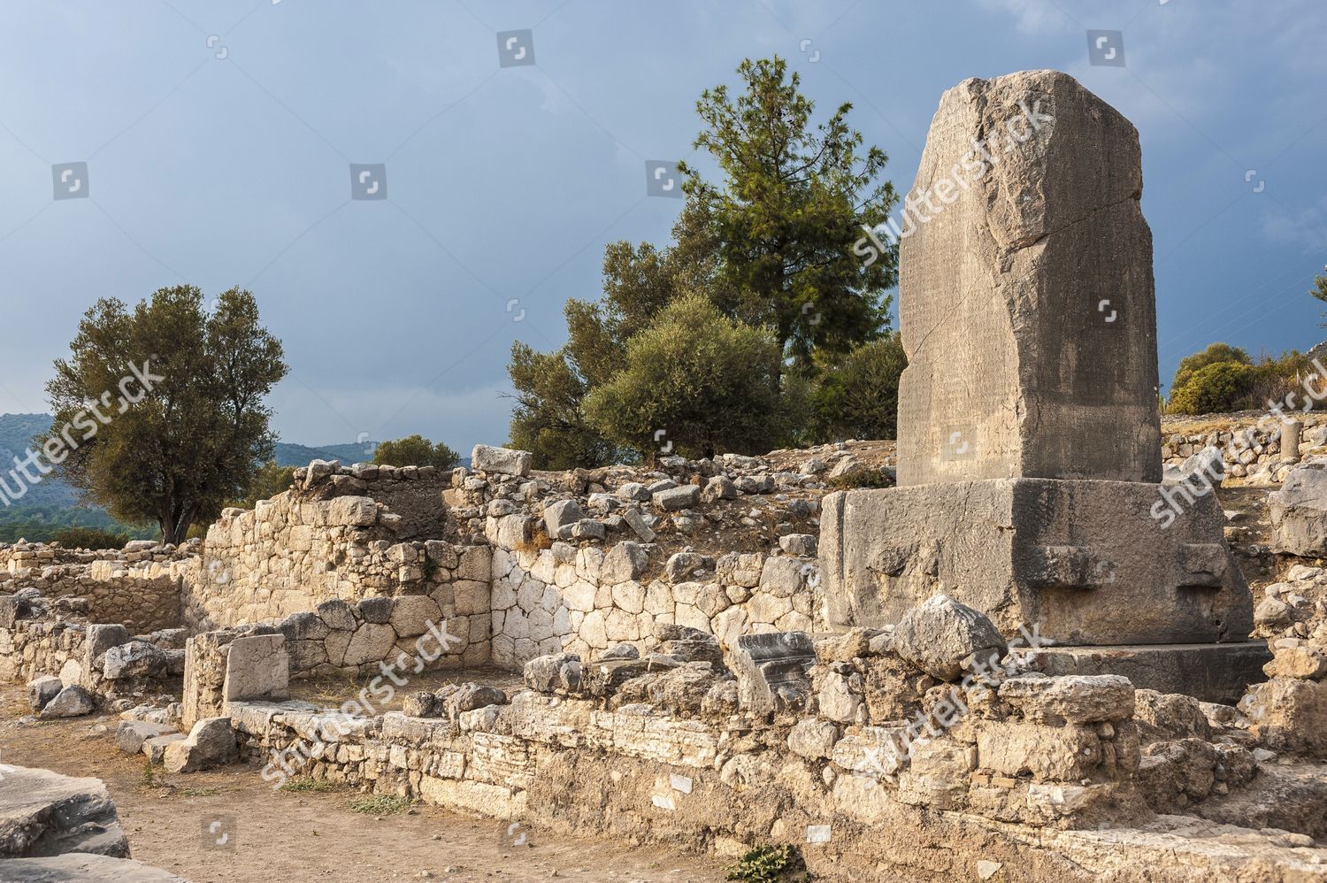 Tomb Inscribed Stele 5th Cent Bc Editorial Stock Photo - Stock Image ...