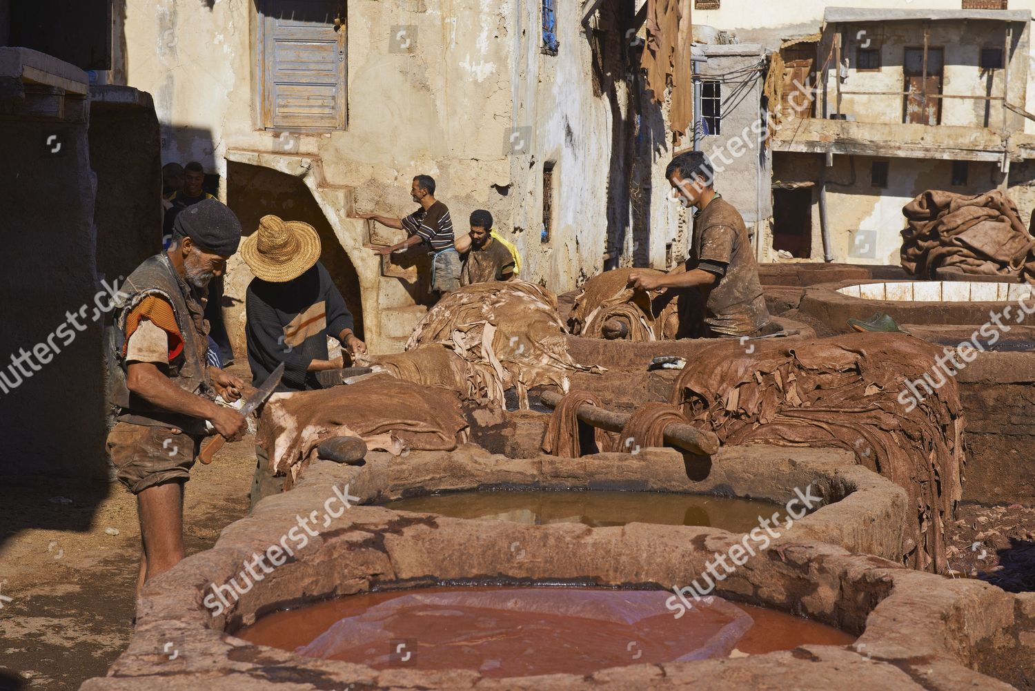 Traditional Tannery Dying Vats Chouwara Chouara Editorial Stock Photo ...