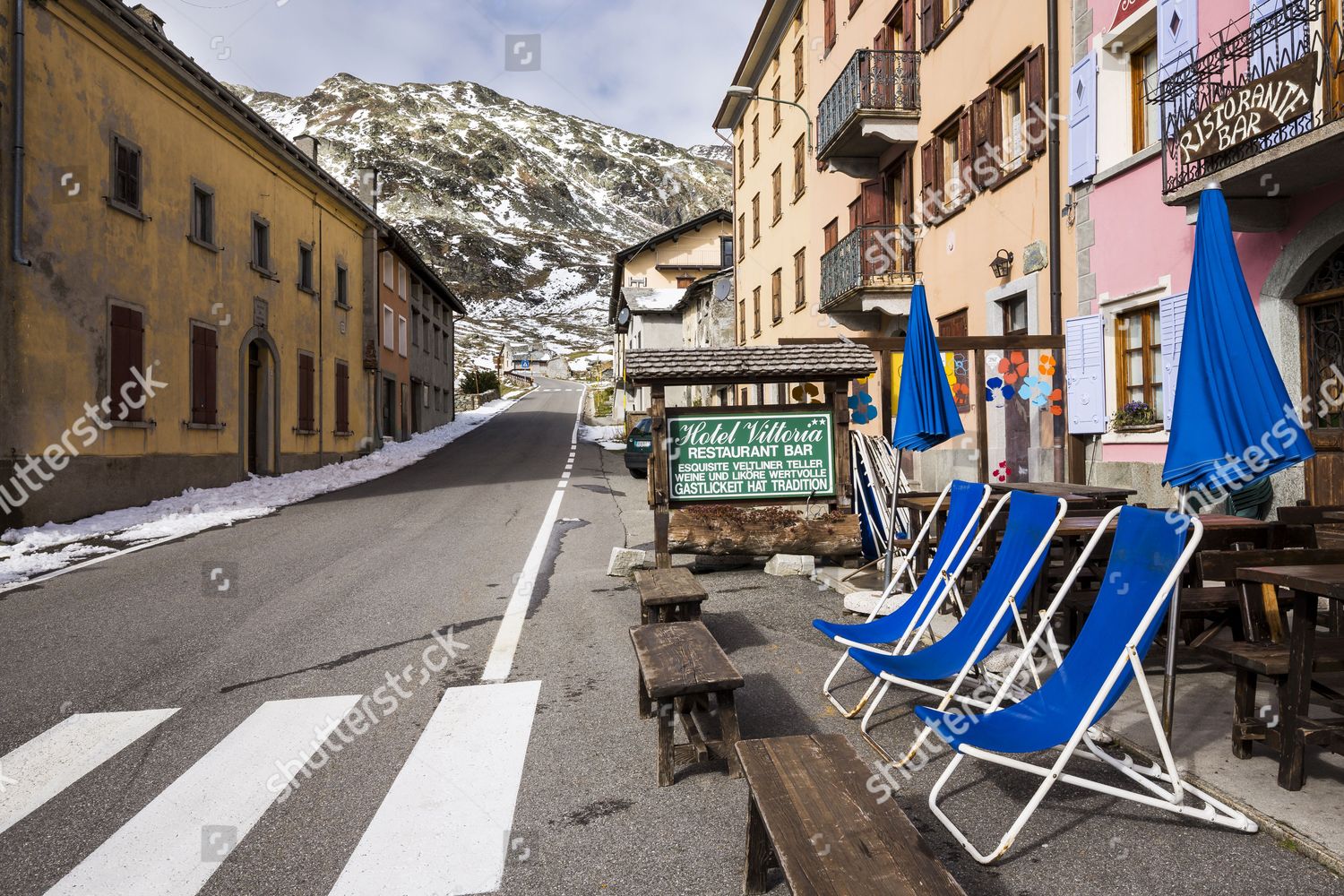 Splugen Pass Road Montespluga Sondrio Province Editorial Stock Photo ...