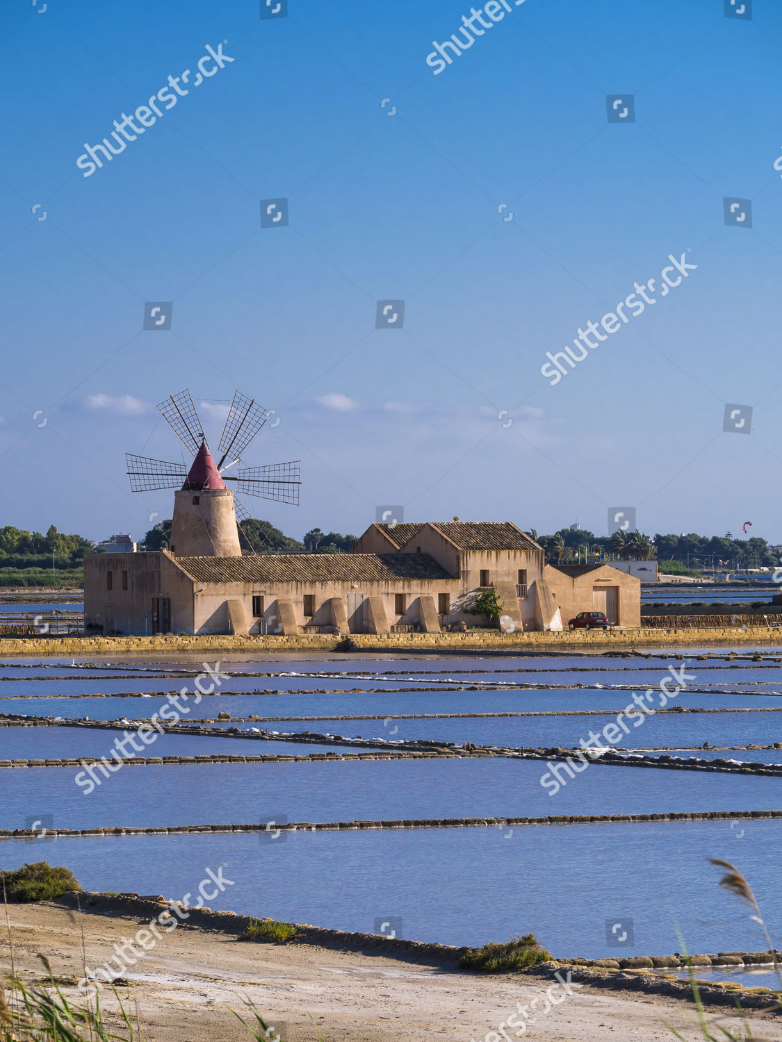 Salt Museum Windmill Saltworks San Vito Editorial Stock Photo - Stock ...