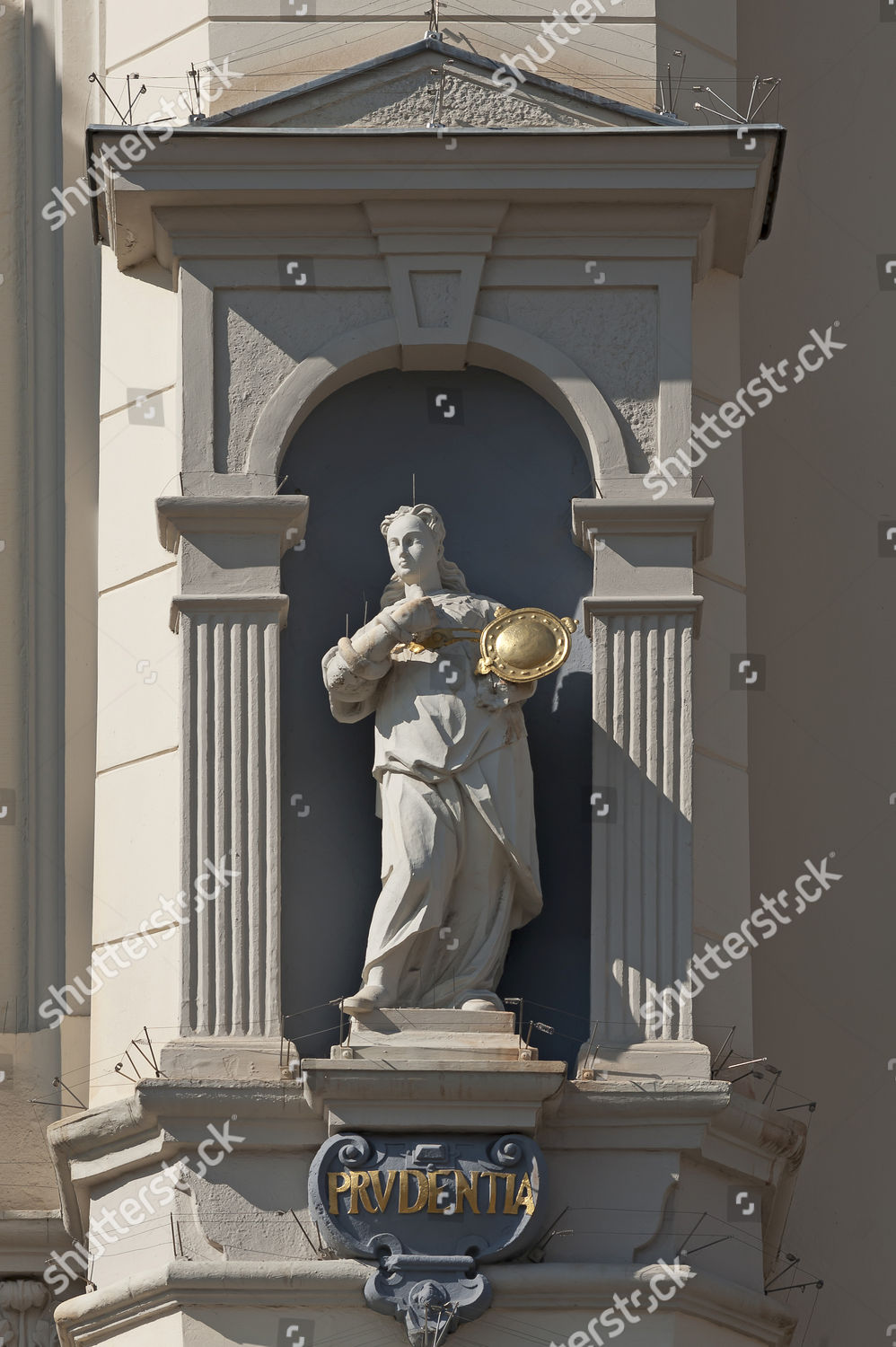 Sculpture Prudence Goddess Wisdom On Baroque Editorial Stock Photo ...