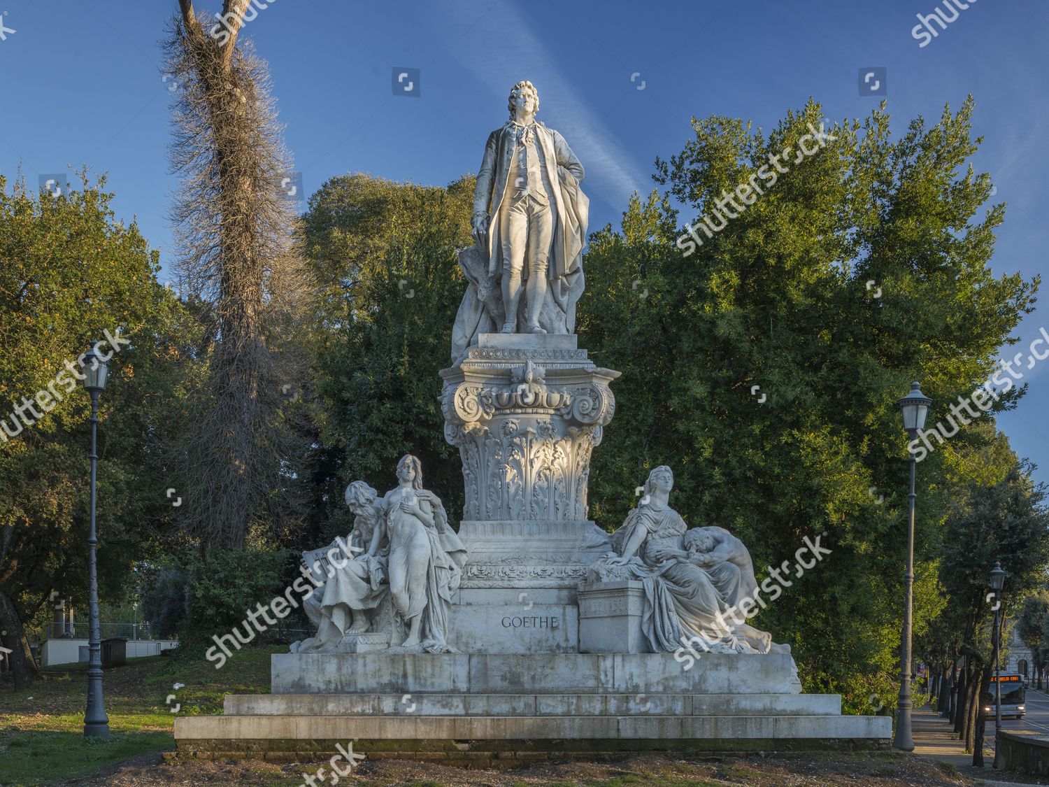 Goethe Monument Marble 1904 Sculptor Gustav Editorial Stock Photo ...