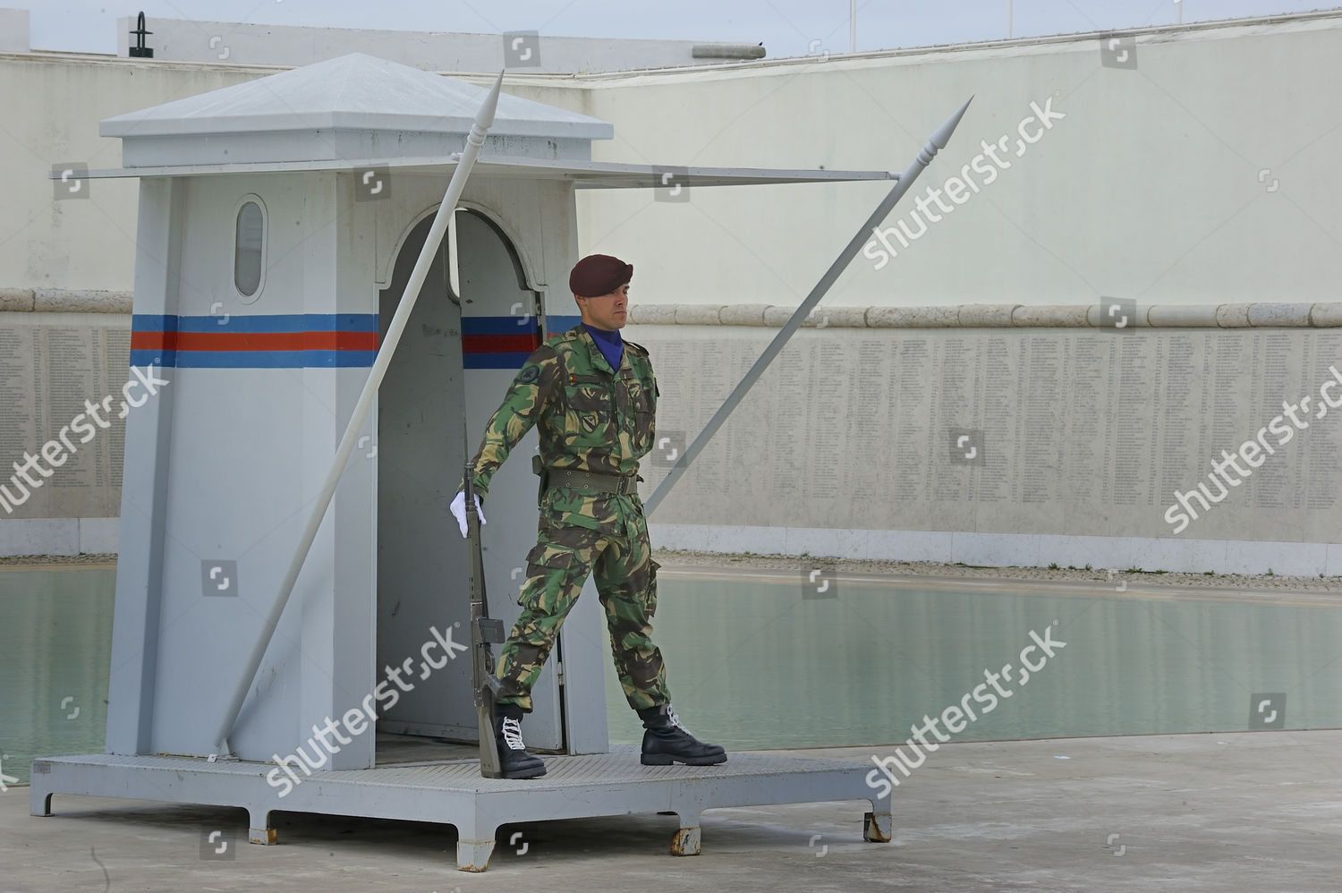 Soldier Standing Front Guard House Colonial Editorial Stock Photo ...