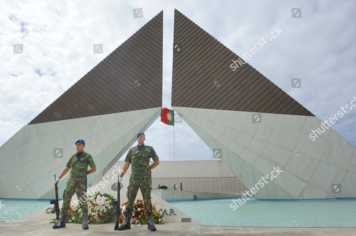 Two Guards Standing Front Colonial War Editorial Stock Photo - Stock ...