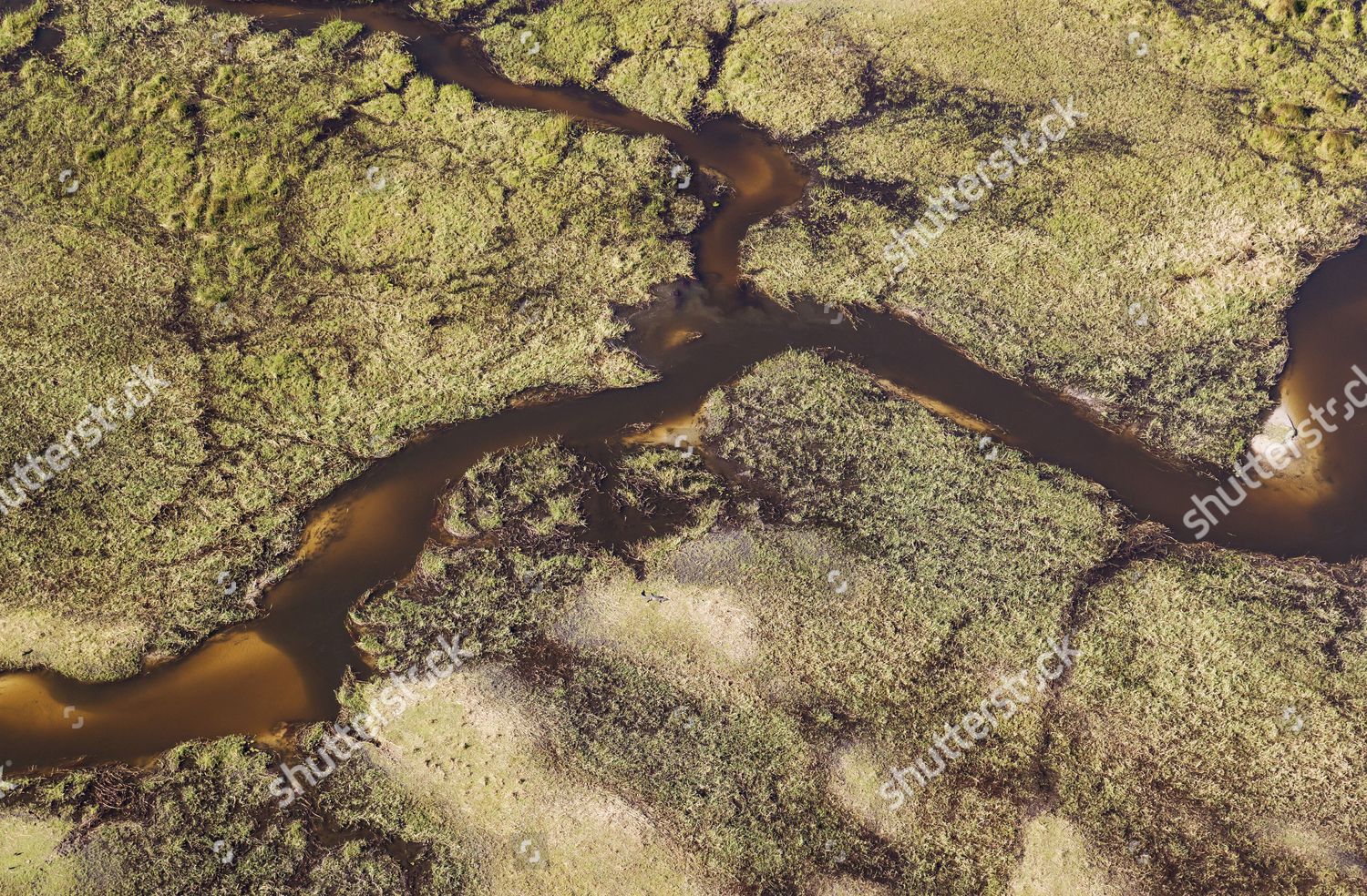 Freshwater Marshes Sandy Streams Channels Aerial Editorial Stock Photo ...