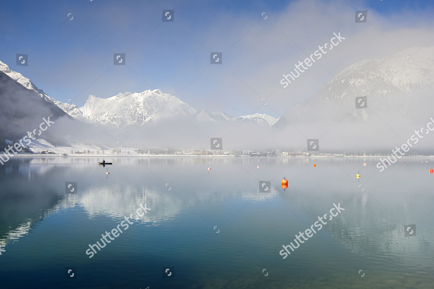 Achensee Winter Back Pertisau Karwendel Mountains Editorial Stock Photo ...