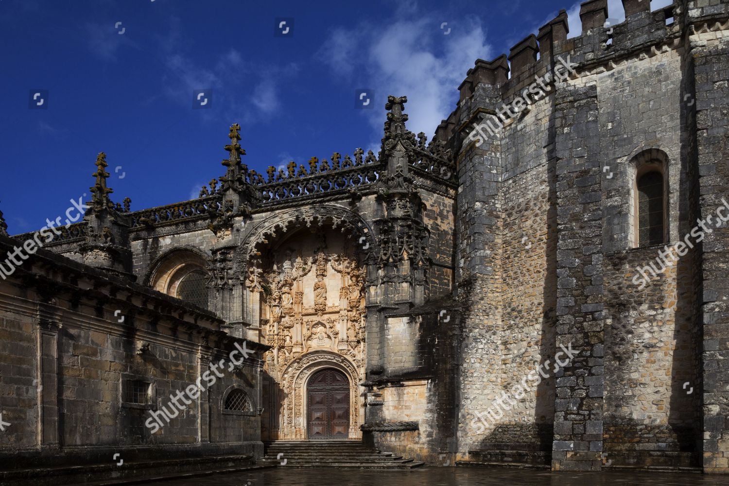 Main Portal Fortified Monastery Convento De Editorial Stock Photo ...