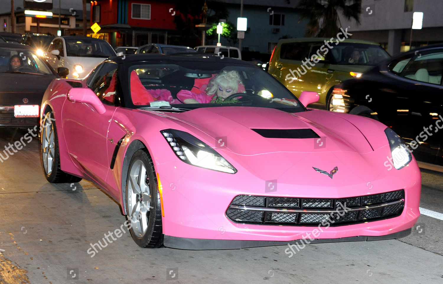 Angelyne Her Pink Corvette Sportscar Editorial Stock Photo - Stock ...