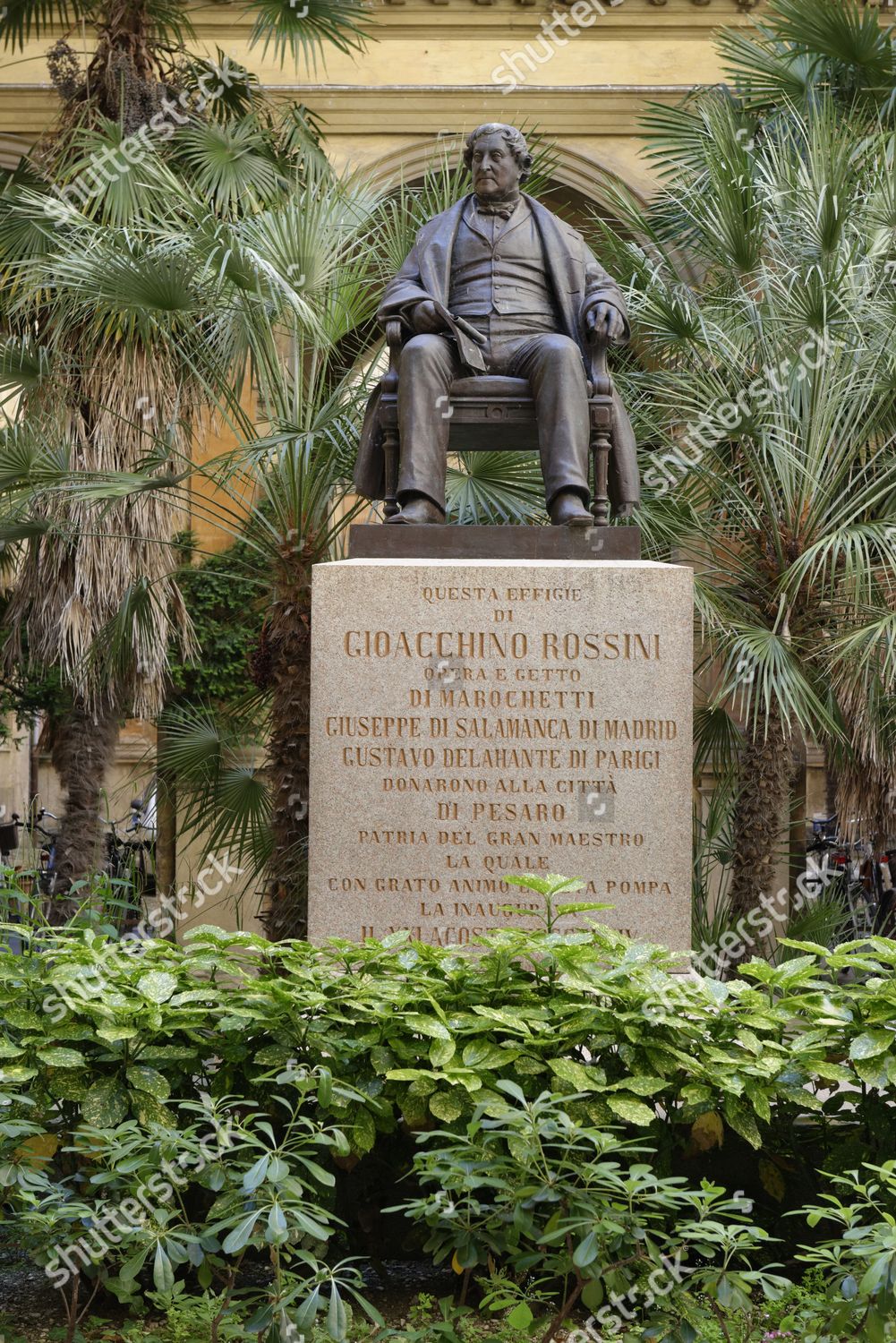 Statue Gioacchino Antonio Rossini By Carlo Editorial Stock Photo ...