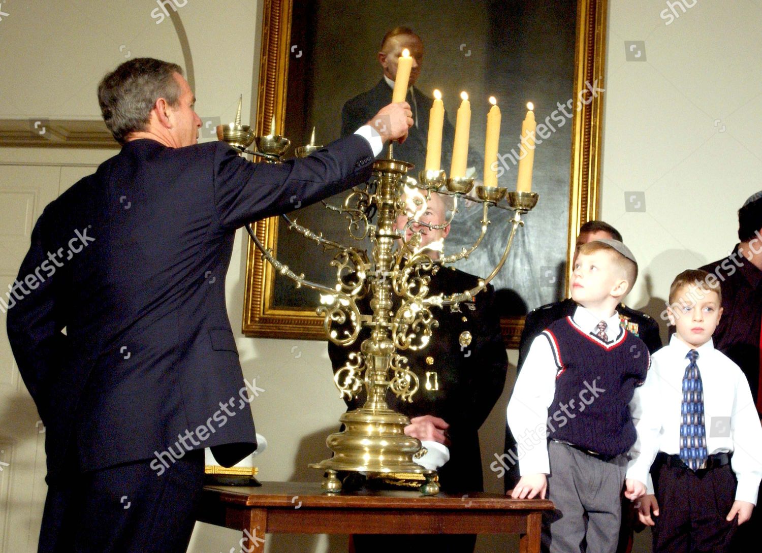 George W Bush Returns Shamos Candle Editorial Stock Photo - Stock Image ...
