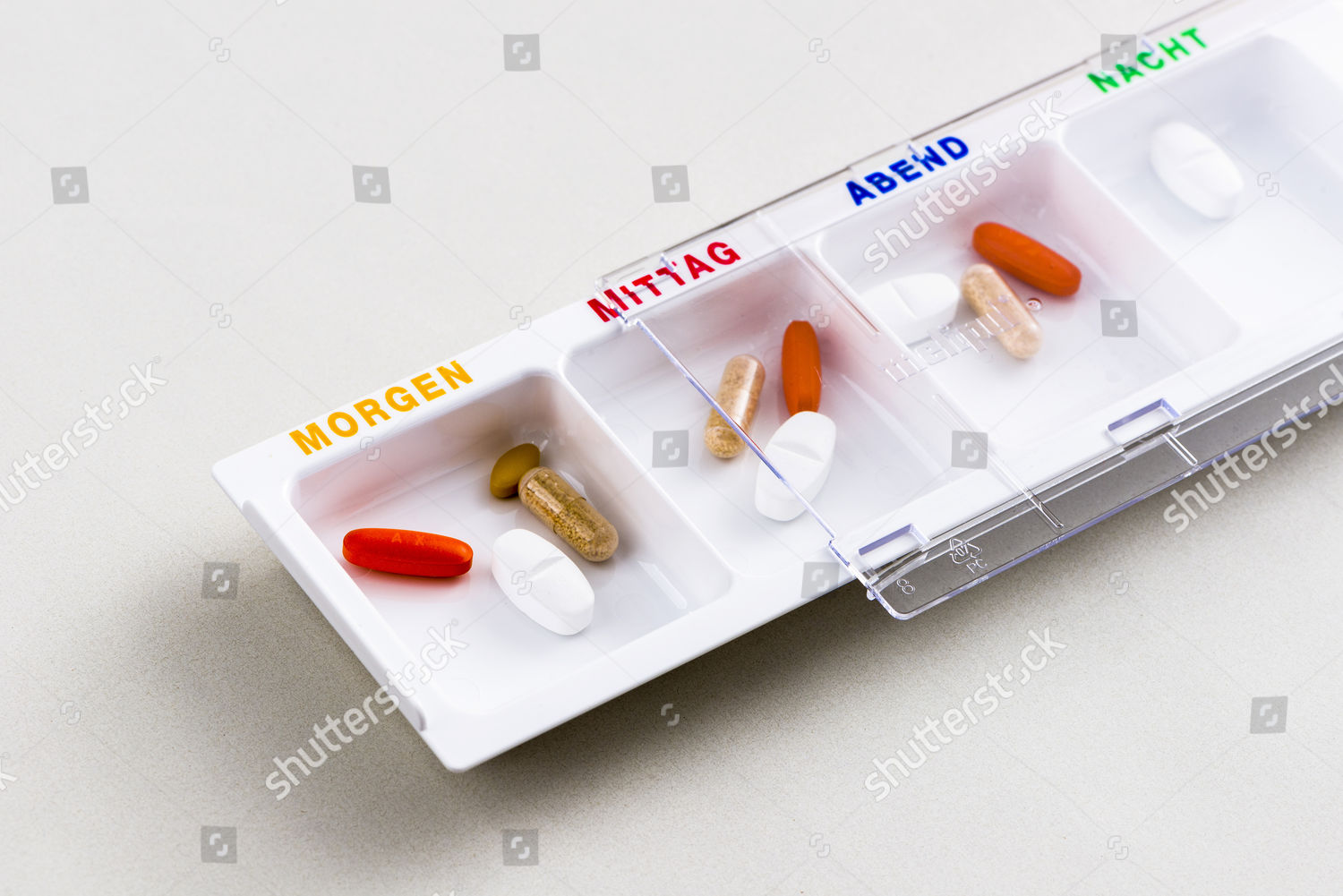 Tablet Dispenser Filled Pills Whole Day Editorial Stock Photo - Stock ...