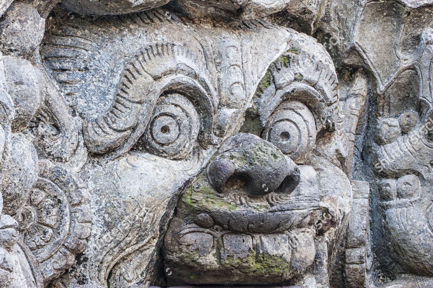 Sculptural Relief Goa Gajah Elephant Cave Editorial Stock Photo - Stock ...