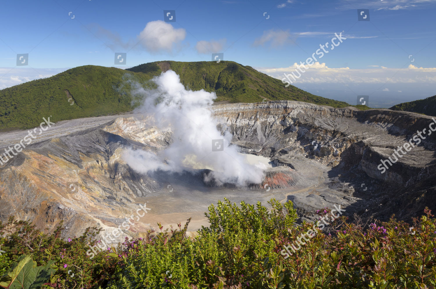 Poas Volcano Plume Laguna Caliente Crater Editorial Stock Photo - Stock ...