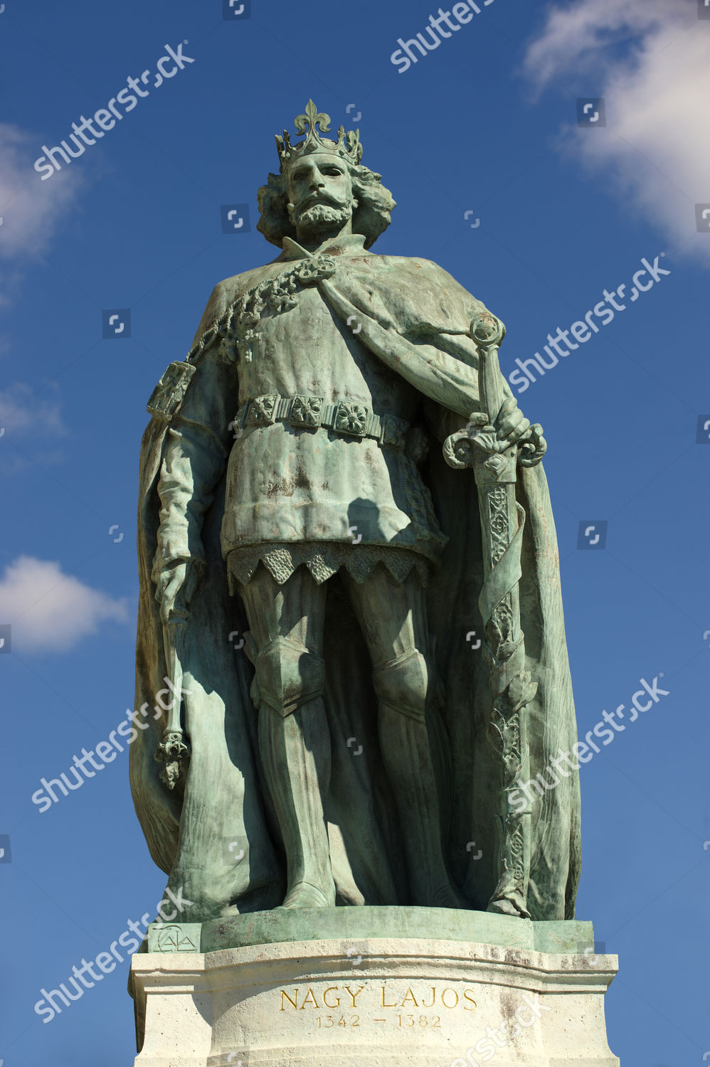 Statue King Nagy Lajos Tere Heroes Editorial Stock Photo - Stock Image ...