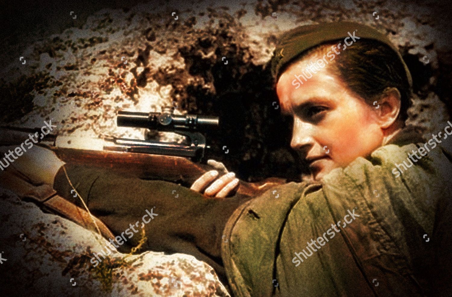 Wwii Urssrussian Sniper 1944 Holding 189130 Editorial Stock Photo ...