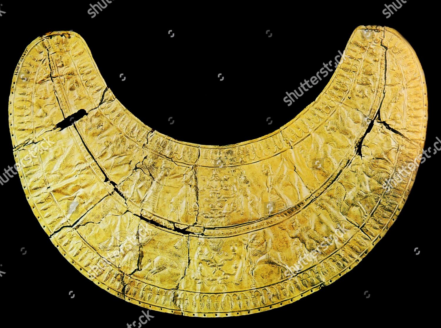 Elaborate Gold Pectoral Ziwiye Treasure Depicted Editorial Stock Photo ...