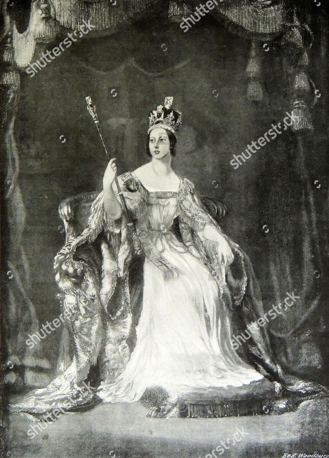 Portrait Queen Victoria Her Coronation Robes Editorial Stock Photo ...