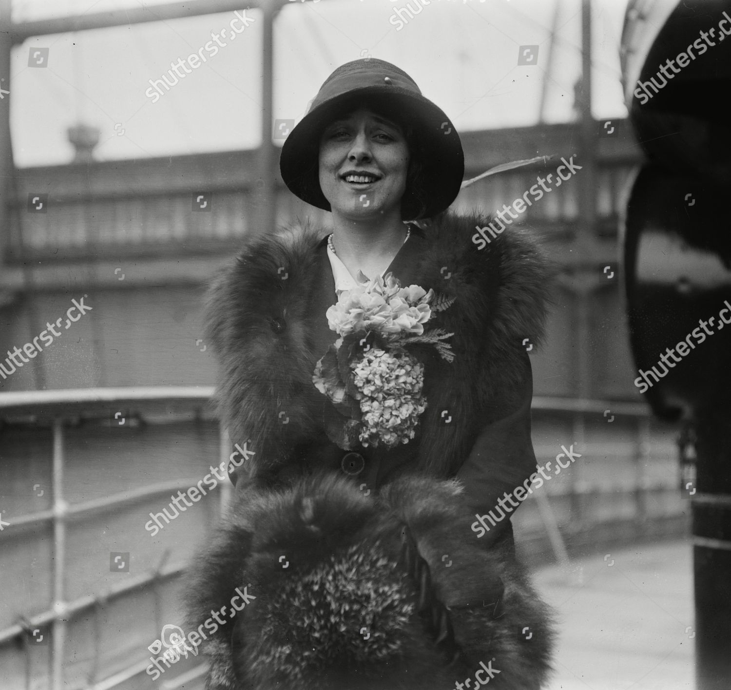 Opera Singer Geraldine Farrar 18821967 Aboard Editorial Stock Photo ...