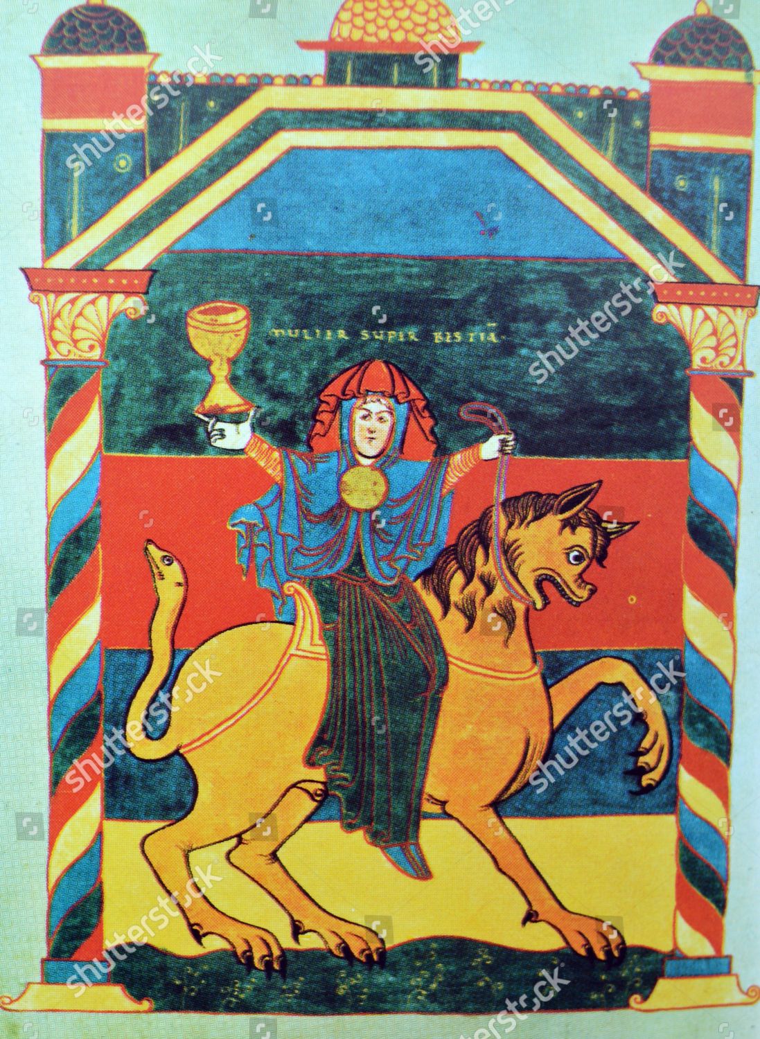 Manuscript Woman On Beast Apocalypse Beatus Editorial Stock Photo ...