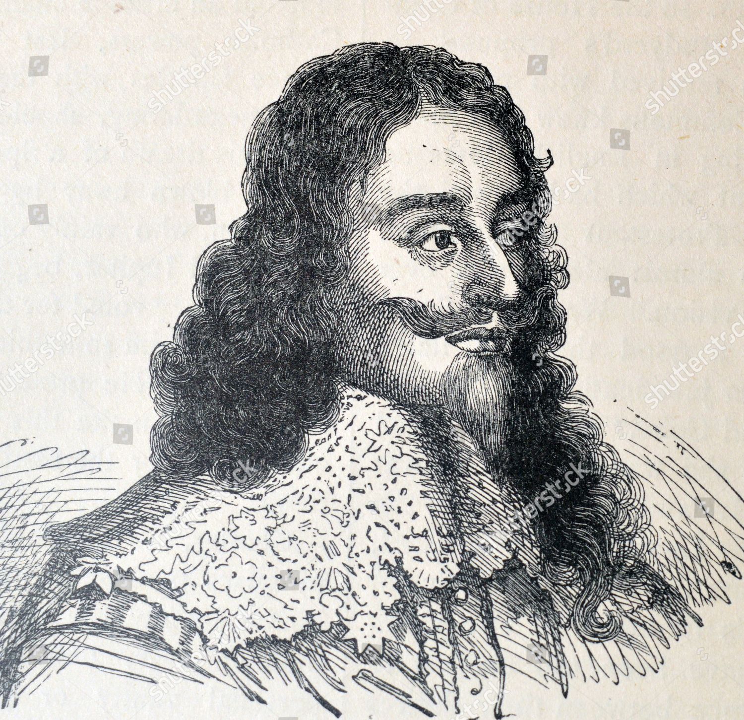 Engraving Charles England 16001649 Monarch Three Editorial Stock Photo ...