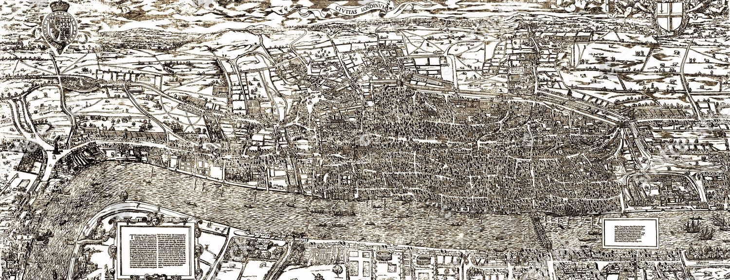 Civitas Londinium Agas Map Map London Editorial Stock Photo - Stock ...