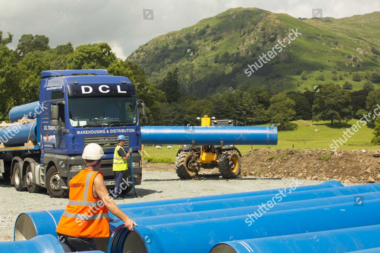 Lorry Delivering Hydro Pipes New Rydal Editorial Stock Photo - Stock ...