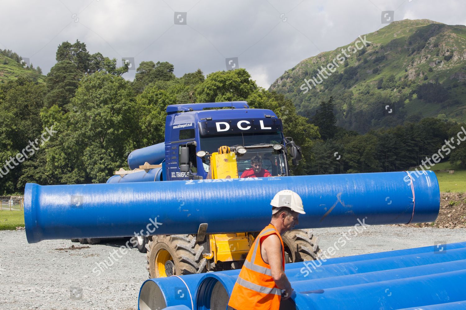 Lorry Delivering Hydro Pipes New Rydal Editorial Stock Photo - Stock ...