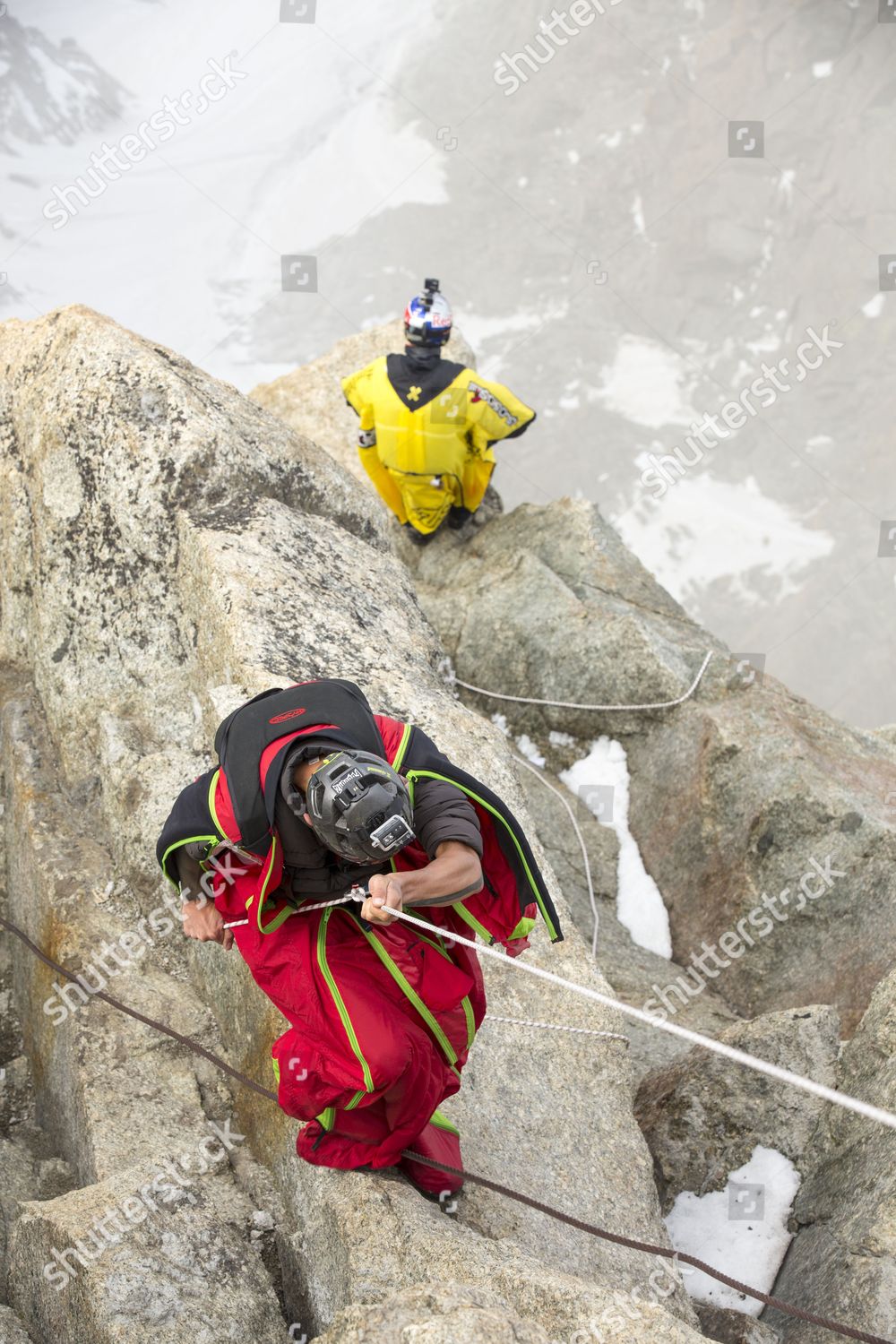 Base Jumpers Wearing Wing Suites Prepare Editorial Stock Photo - Stock ...