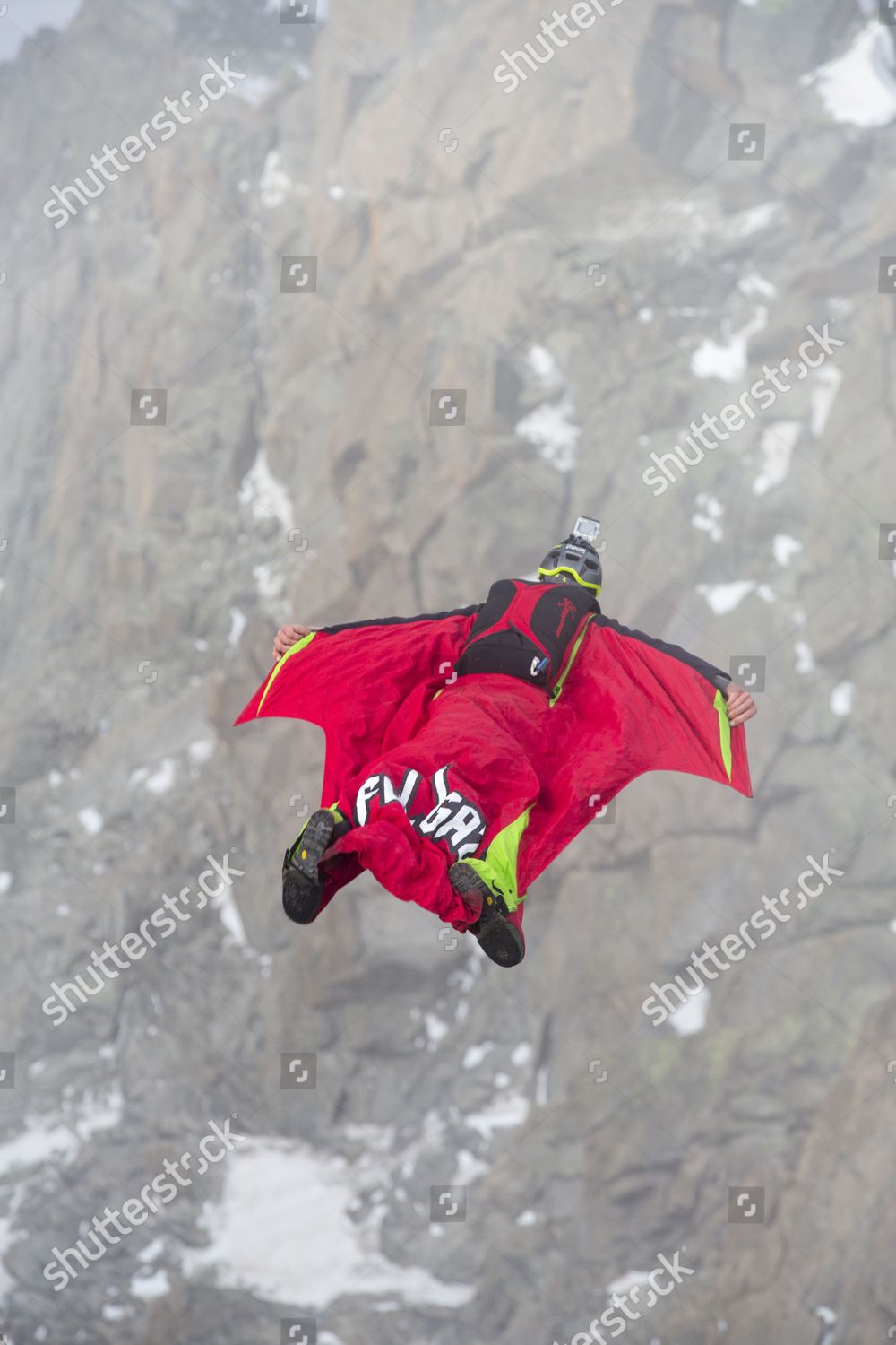 Base Jumpers Wearing Wing Suites Jump Editorial Stock Photo - Stock ...