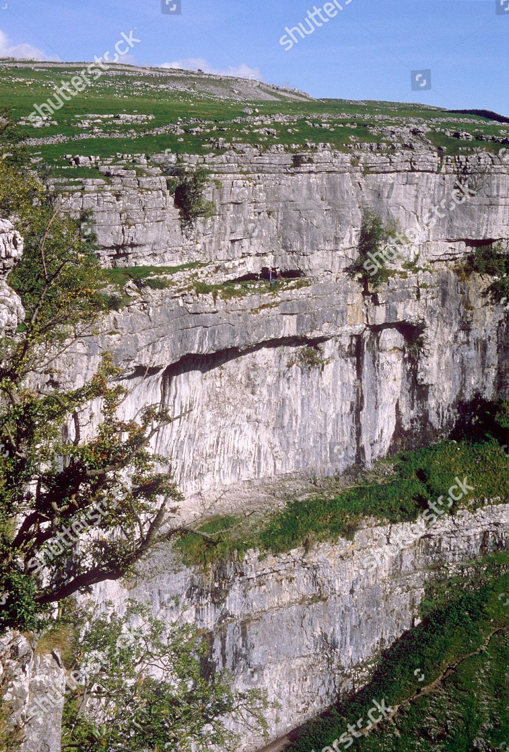 240ft High Limestone Cliff Malham Cove Editorial Stock Photo - Stock ...