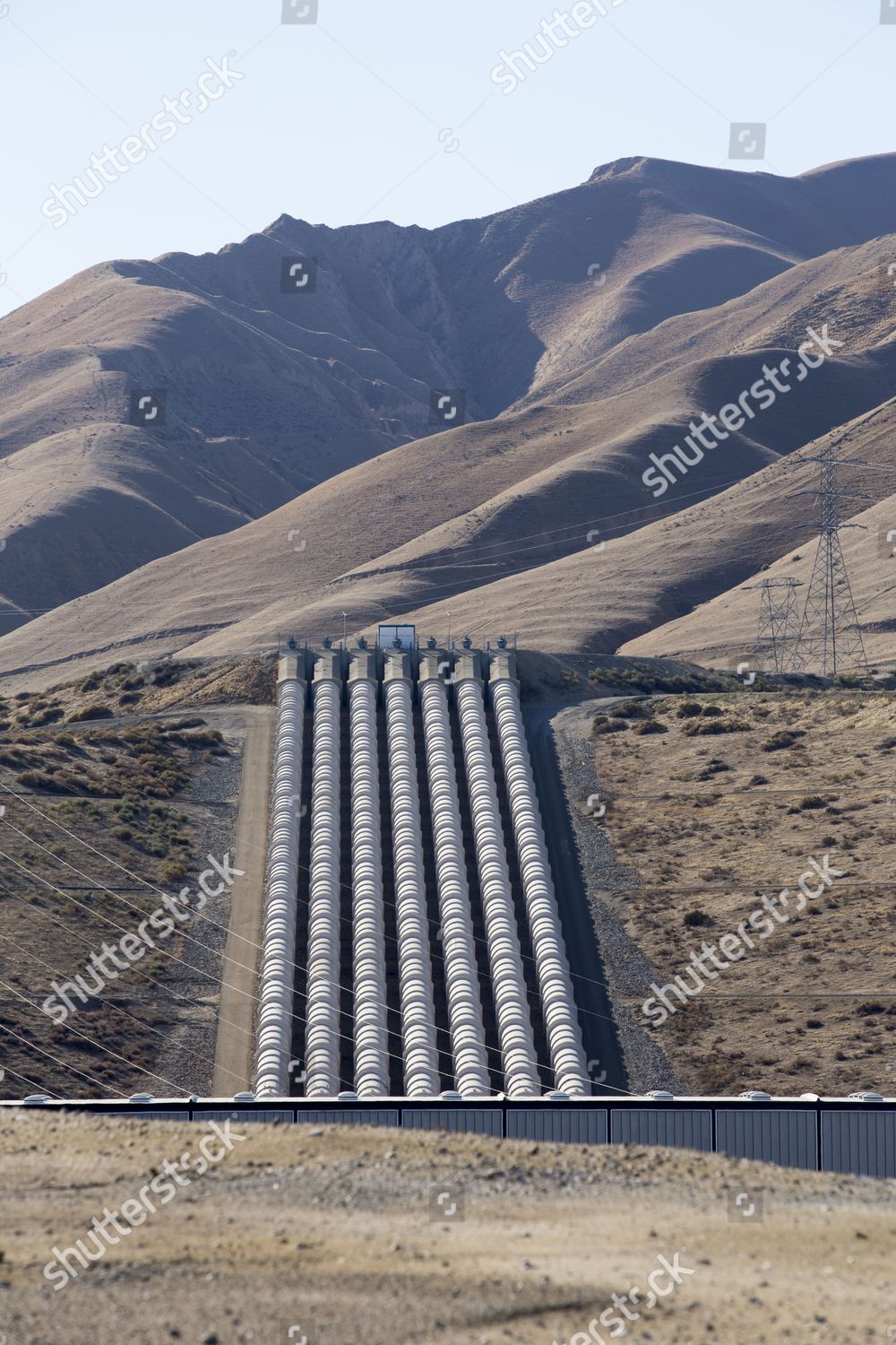 Pumping Station Sends Water Uphill Over Editorial Stock Photo - Stock ...
