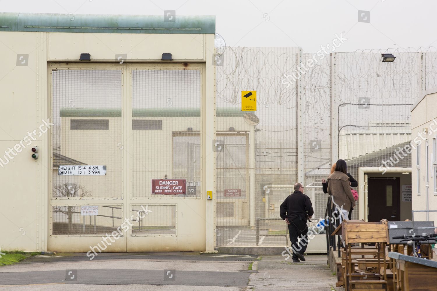 Prison Guard Approaches Front Gate Haverigg Editorial Stock Photo ...