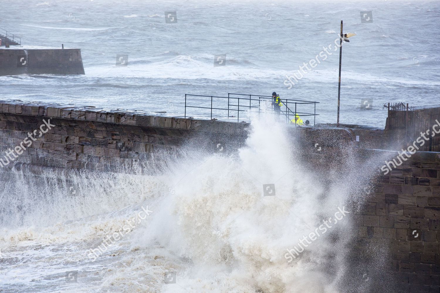 Storm Waves Extreme Low Pressure System Editorial Stock Photo - Stock ...