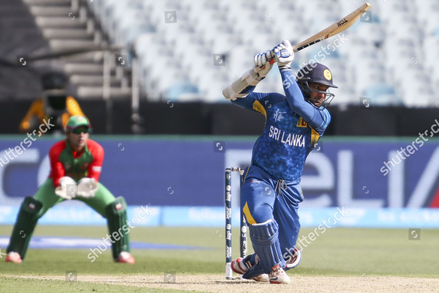 Kumar Sangakkara Plays Cover Drive Four Editorial Stock Photo - Stock ...