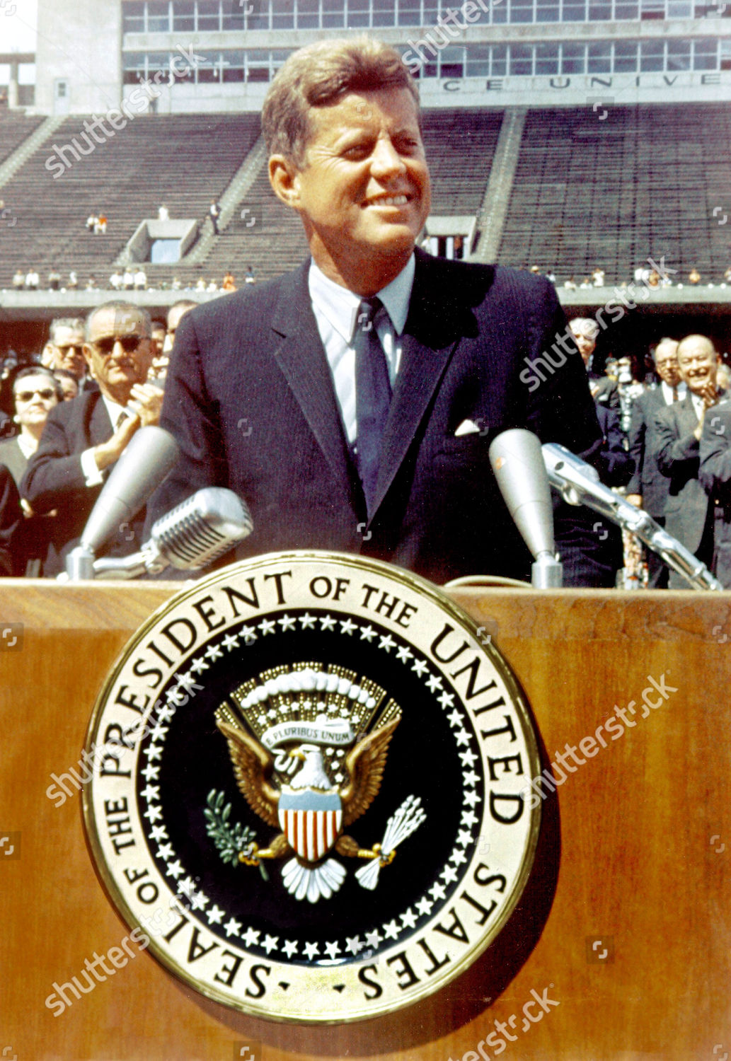 John F Kennedy Speaking Before Crowd Editorial Stock Photo - Stock ...