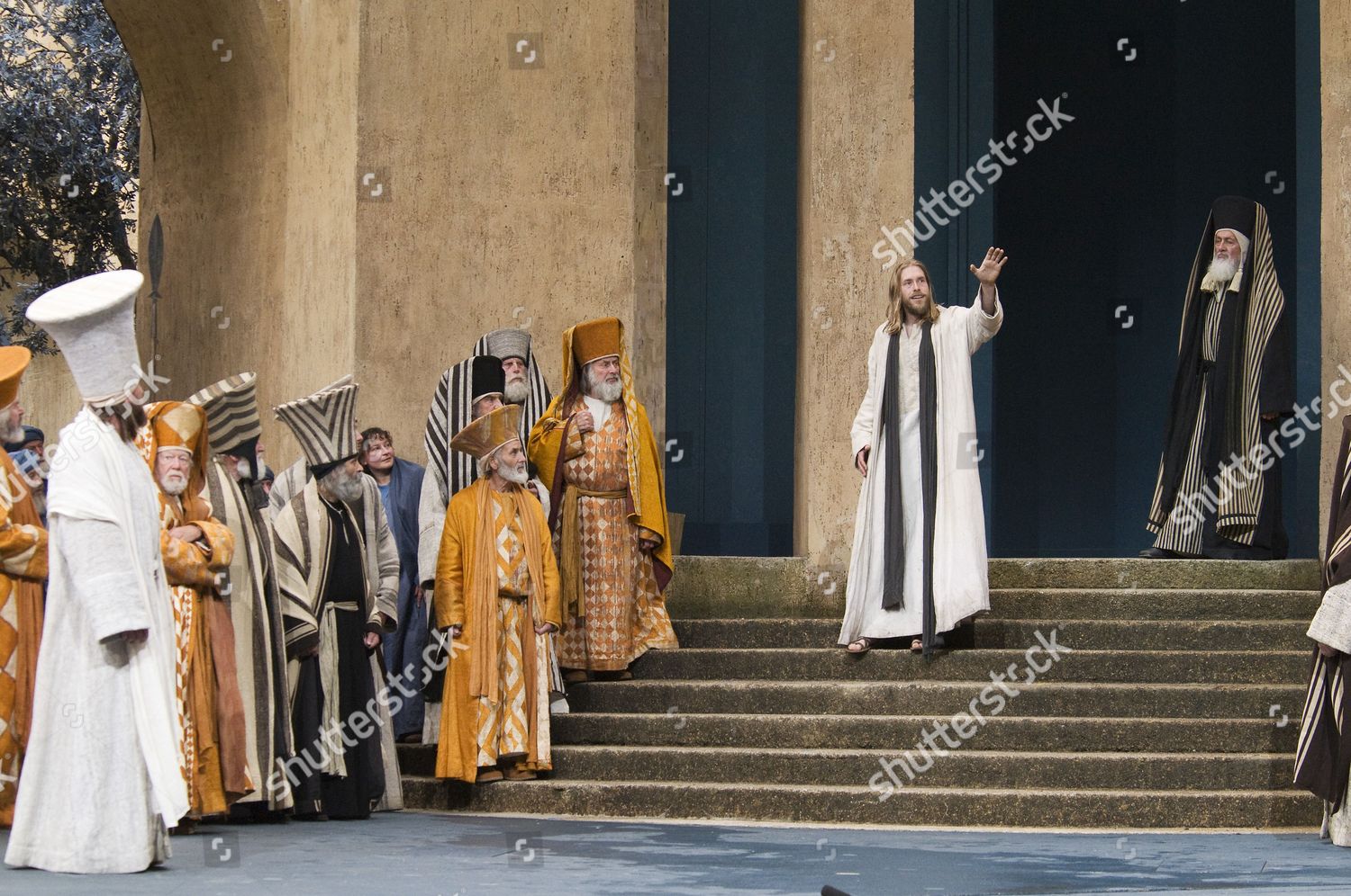 Jesus Caiaphas High Priests Front Temple Editorial Stock Photo - Stock ...