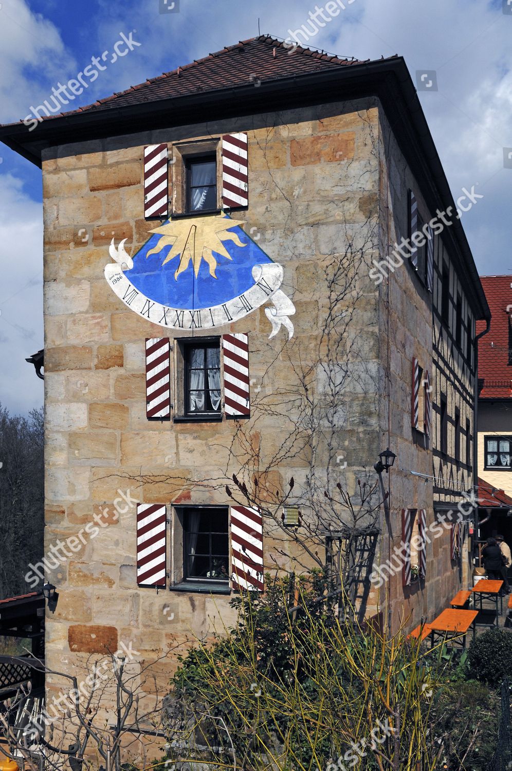 Old Inn Hallerschloesschen Sundial Hauptstr 1 Editorial Stock Photo ...