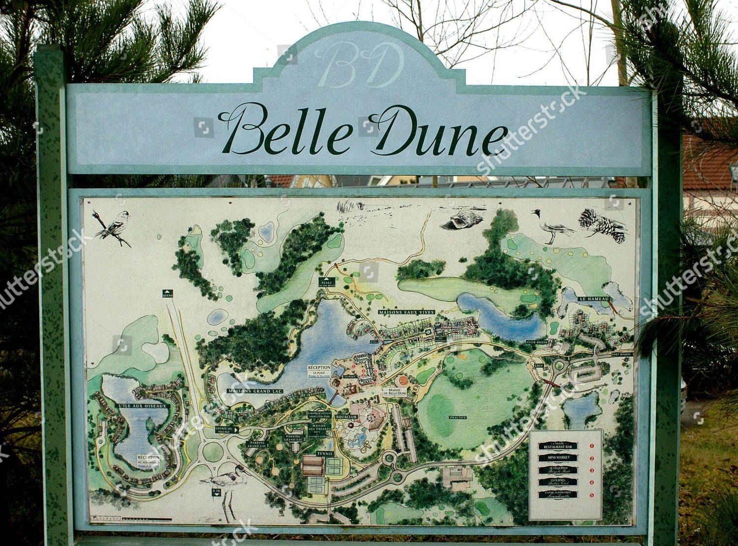Map Belle Dune Golf Course Editorial Stock Photo - Stock Image ...