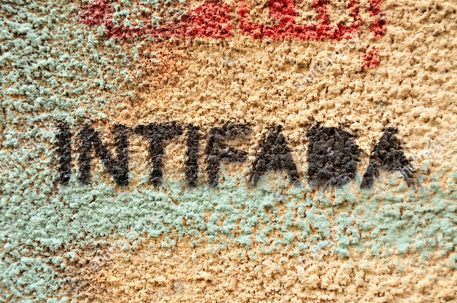 Intifada Graffiti On Wall Downtown Beirut Editorial Stock Photo - Stock ...