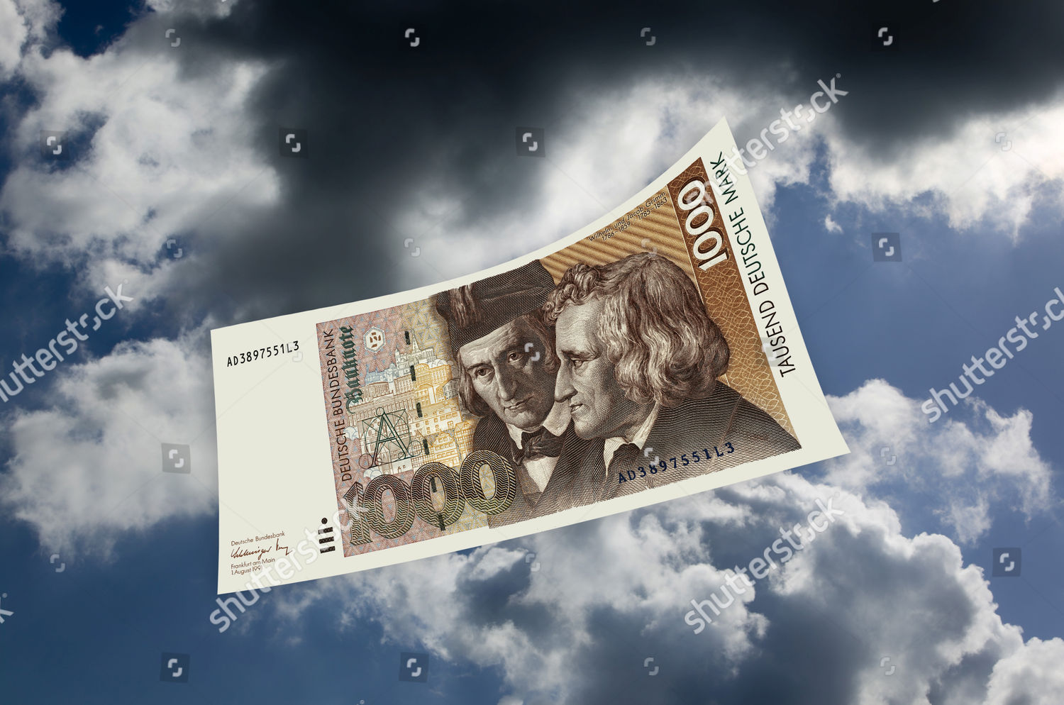 1000 Dm Banknote Deutsche Mark German Editorial Stock Photo - Stock ...