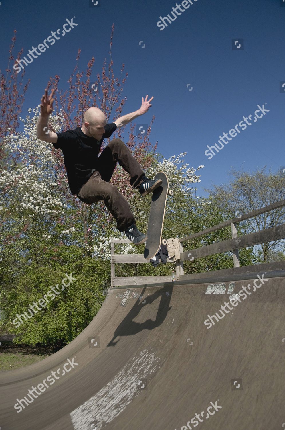 Model Released Skateboarder Jumping Top Halfpipe Editorial Stock Photo ...