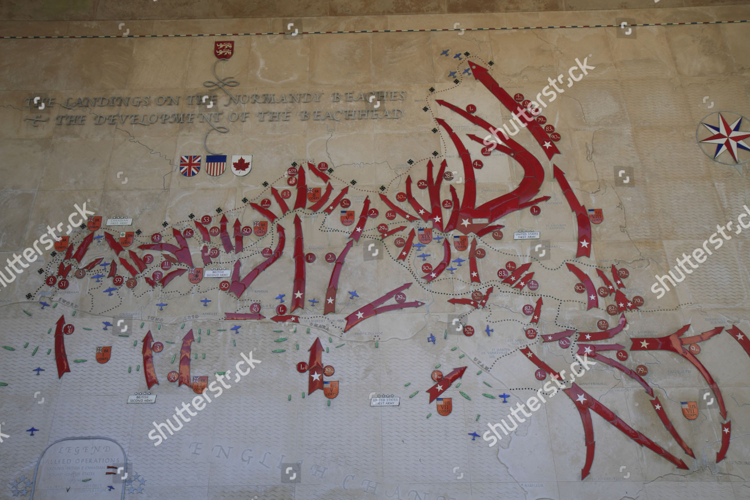 Diagram Normandy Landings On Wall Normandy Editorial Stock Photo ...