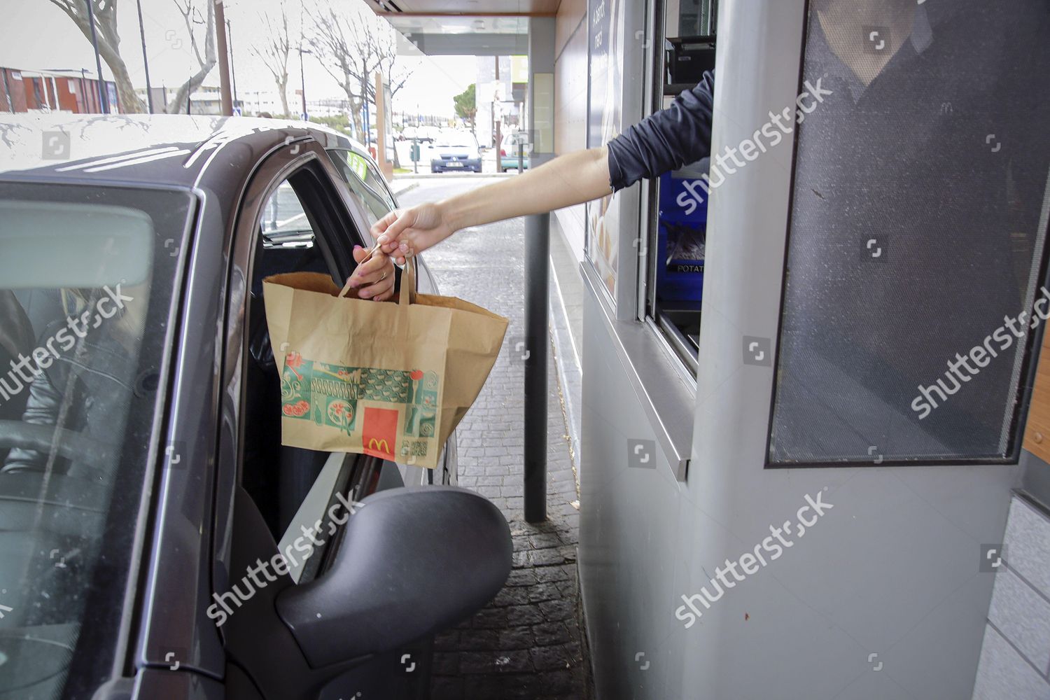 Customer Receiving Drive Through Meal Fast Editorial Stock Photo ...