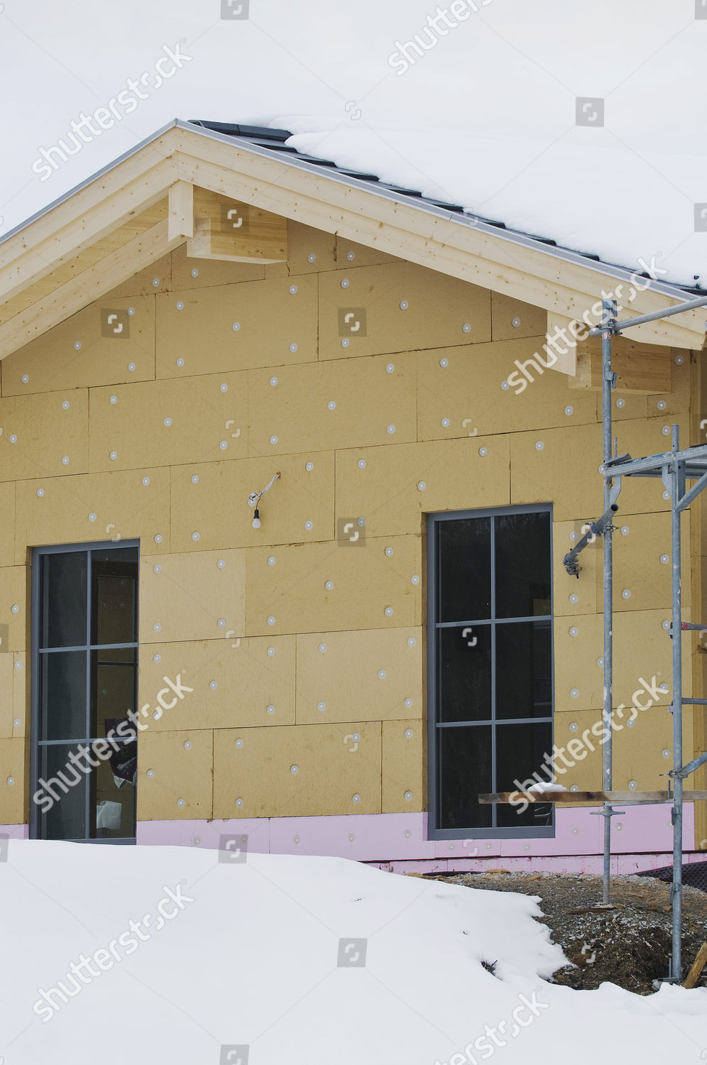 Unrendered Building Under Construction Mounted Wall Editorial Stock ...