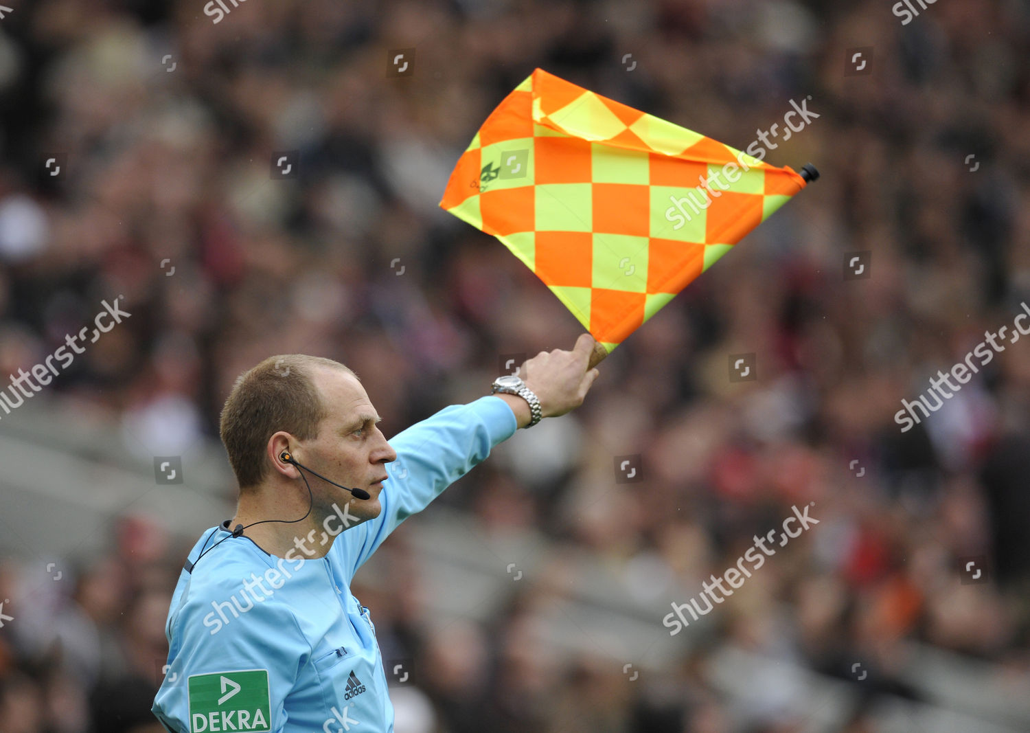 Assistant Referee Soenke Glindemann Calling Offside Editorial Stock ...