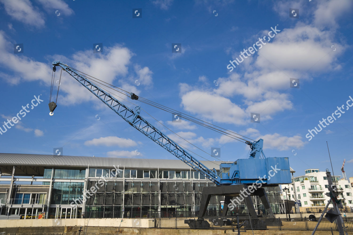 Old Crane Against Techniquest Science Discovery Editorial Stock Photo ...